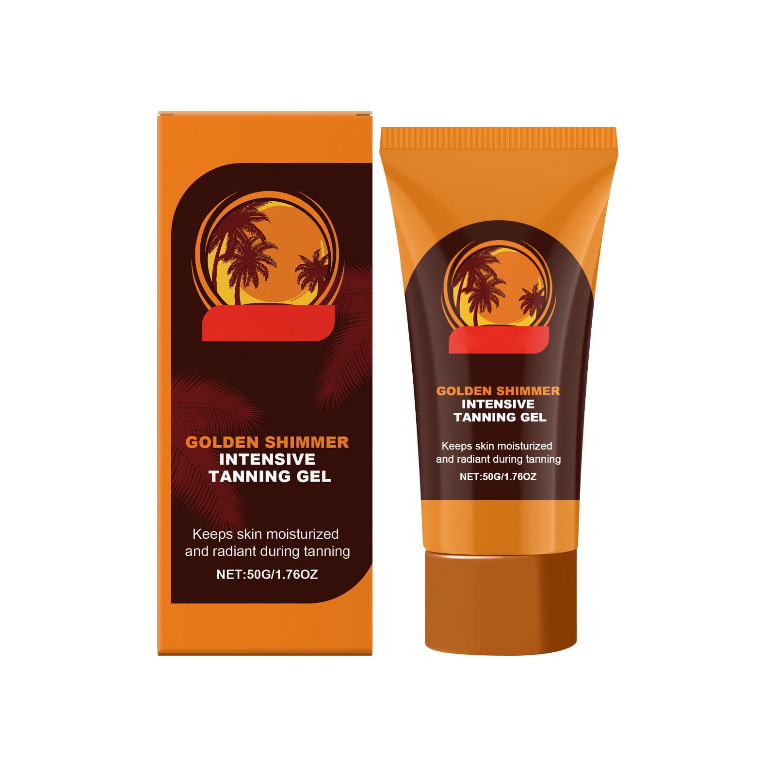 Intensive Tanning Shimmer Gel, Skin Intense Tanning Gel for Body, Shiny ...
