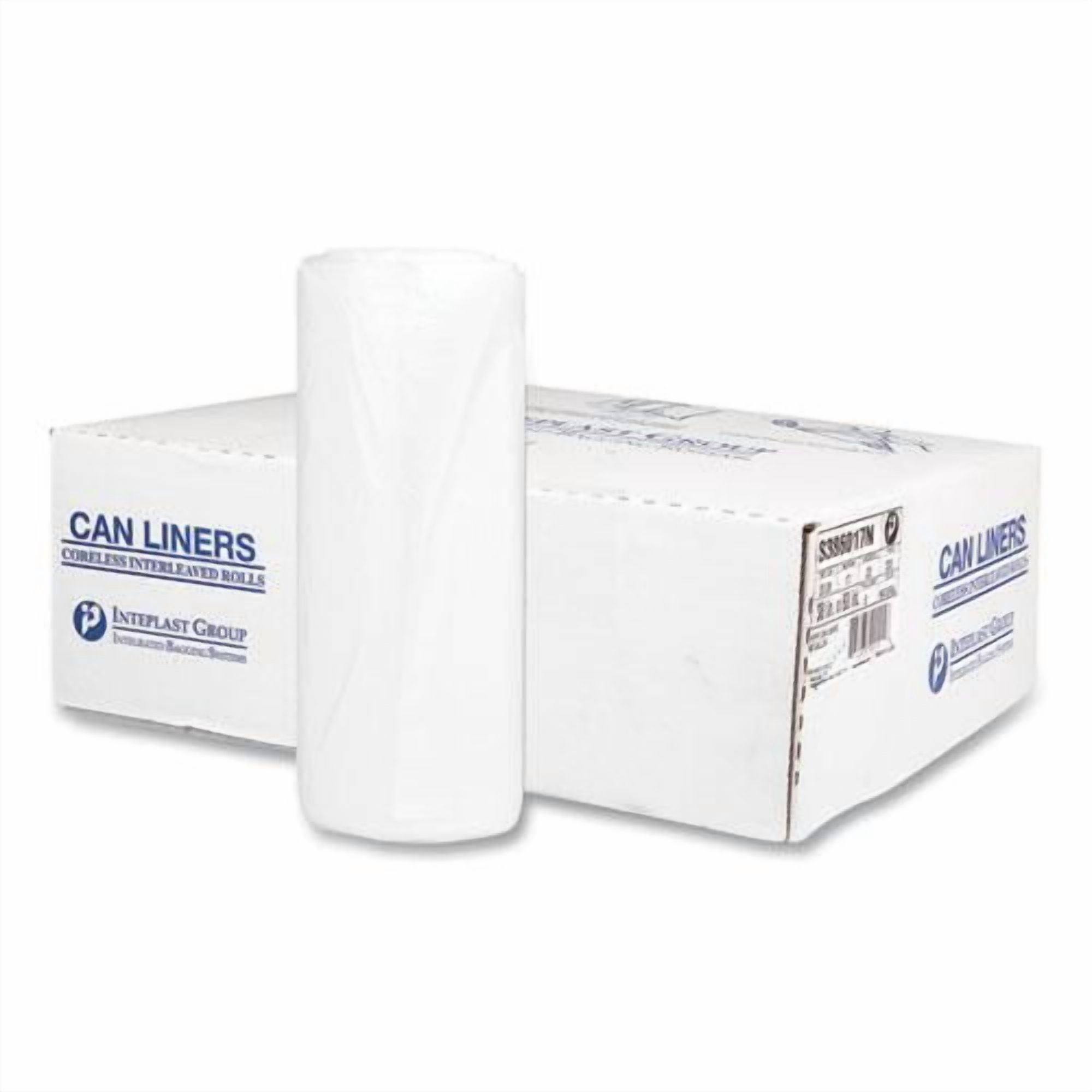 Inteplast High-Density Commercial Can Liners, 60 gal, 17 mic, 38" x 60 ...