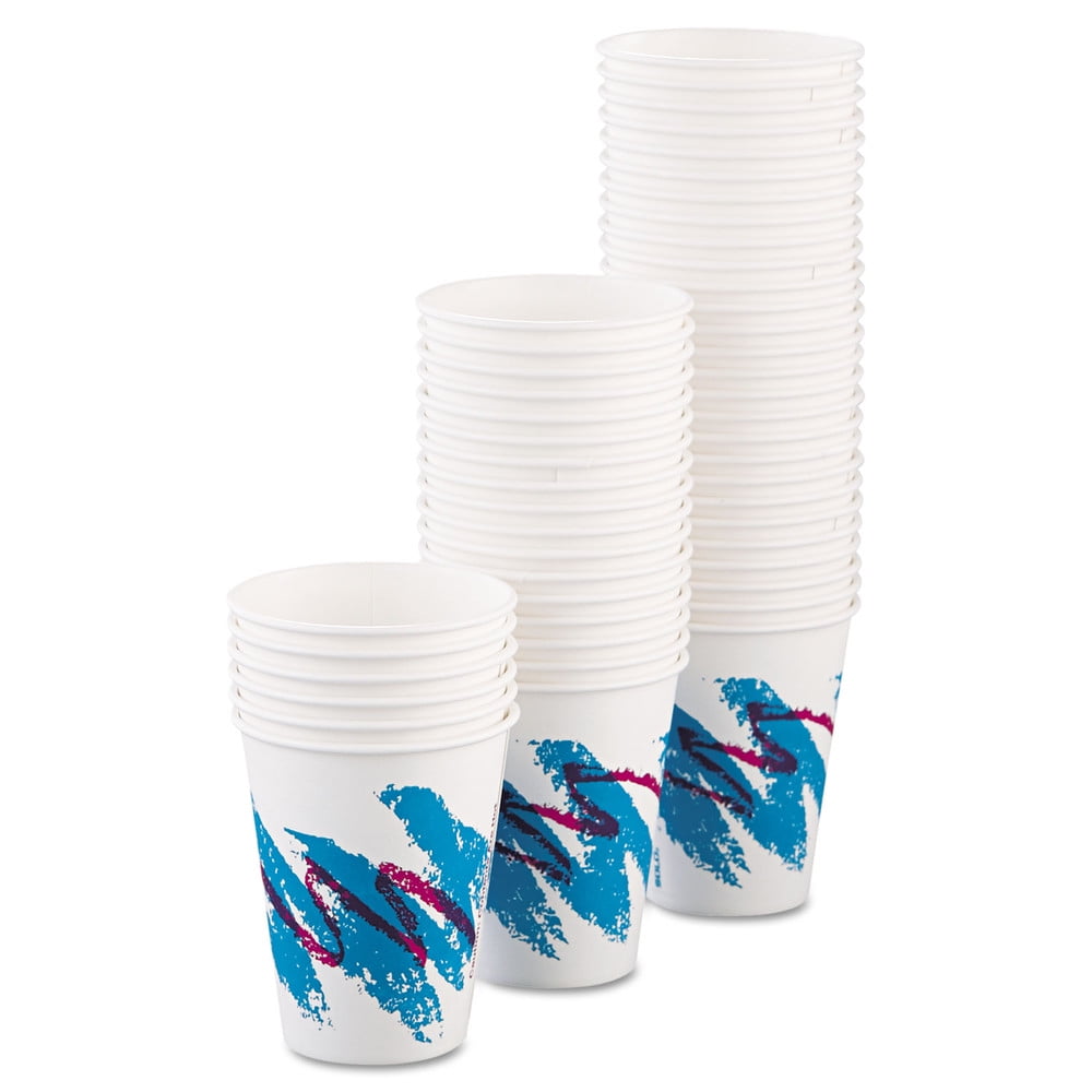 SOLO Jazz Paper Hot Cups 8oz Polycoated 50/Bag 20 Bags/Carton 378JZJ ...