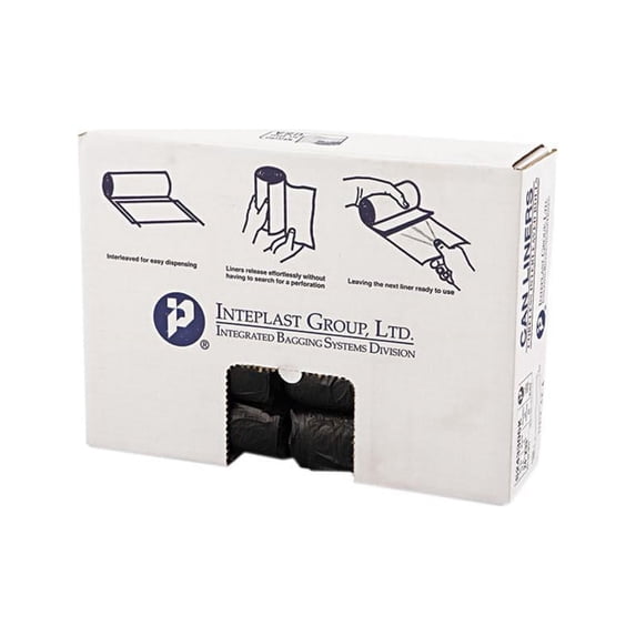 Inteplast Group High-Density Can Liner, 24 x 33, 16gal, 6mic, Black, 50 ...