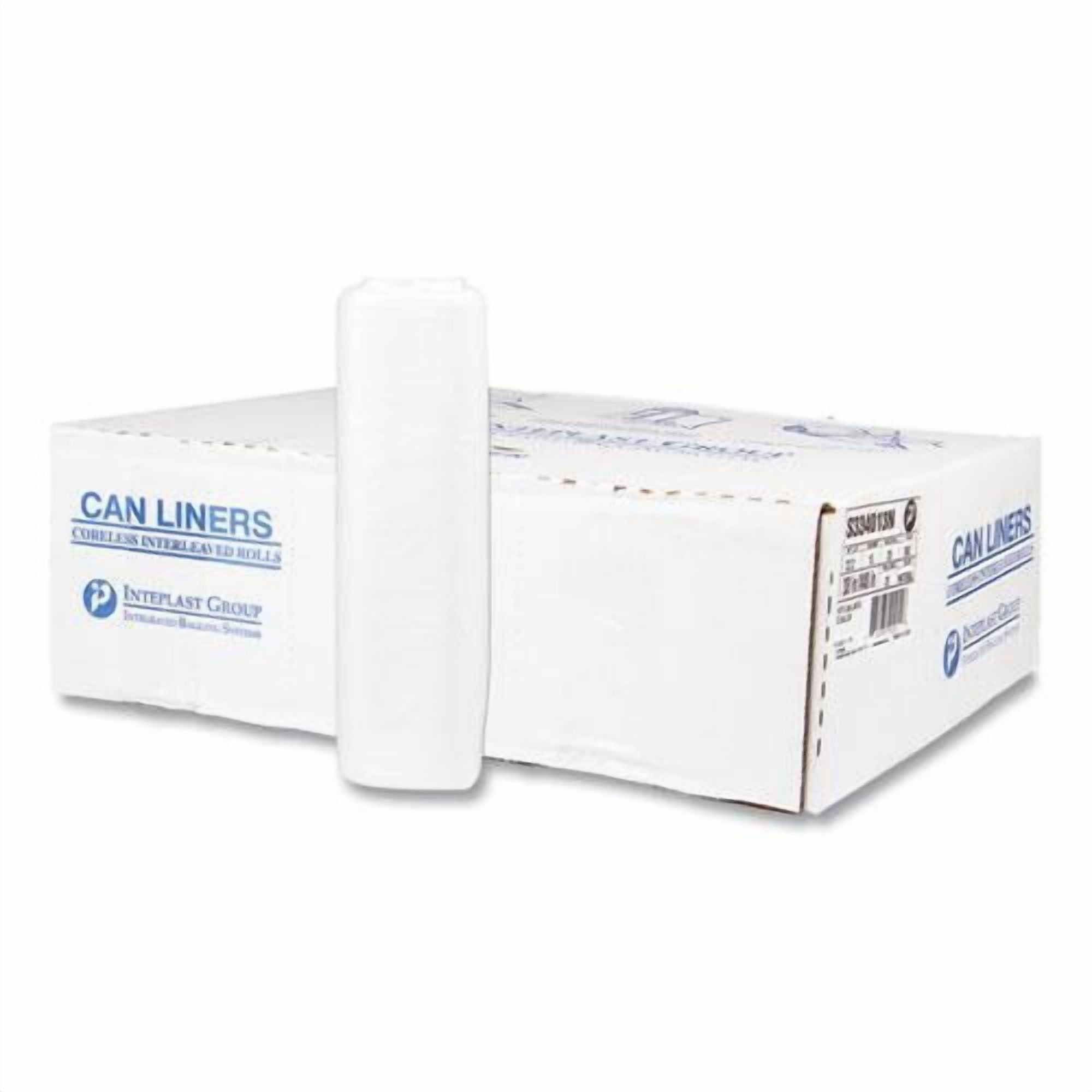Inteplast High-Density Commercial Can Liners, 33 gal, 13 mic, 33" x 40 ...