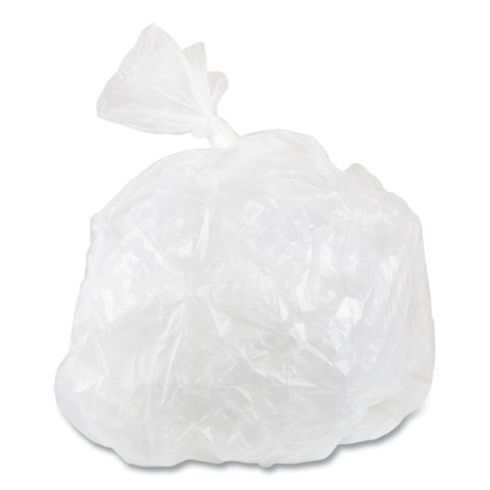 Inteplast 16gal 8mic Trash Bags, Clear 24x31”, 50/Roll, 20 Rolls/Carton ...