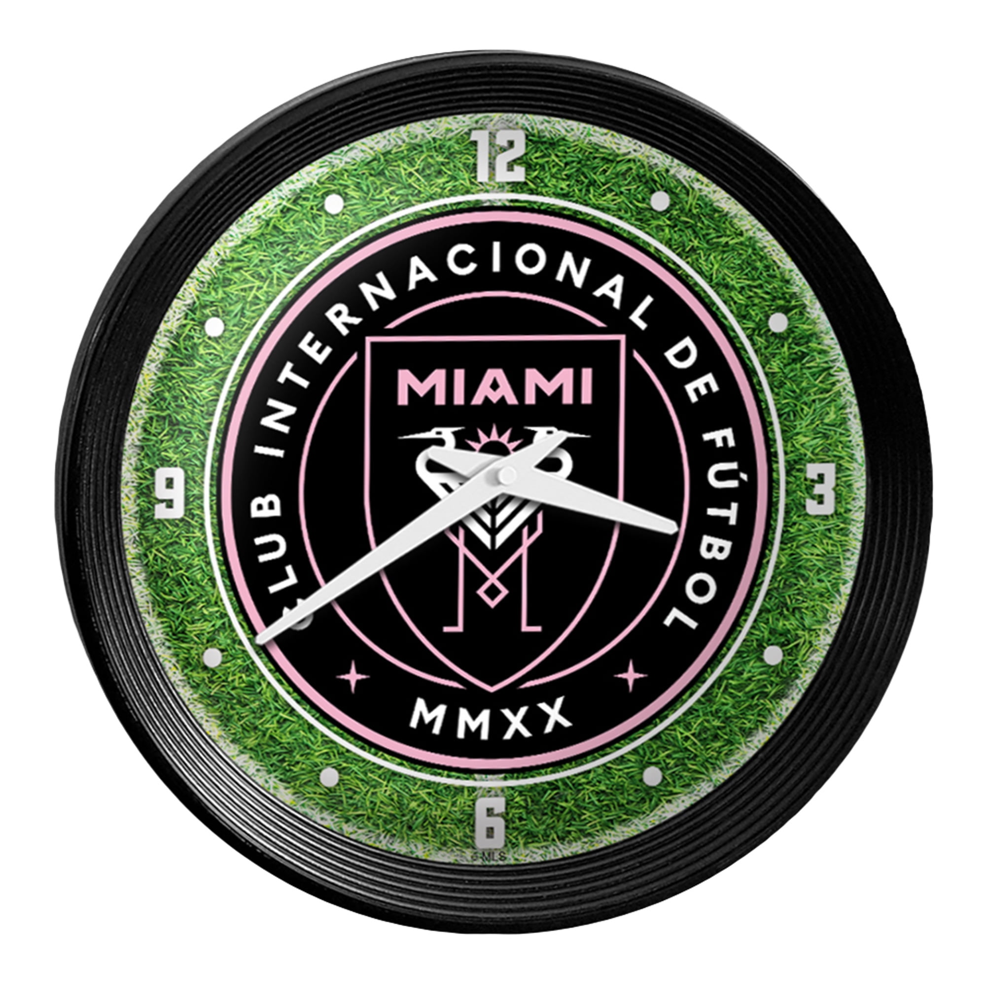Inter Miami CF 15" Ribbed Frame Field Wall Clock - Walmart.com