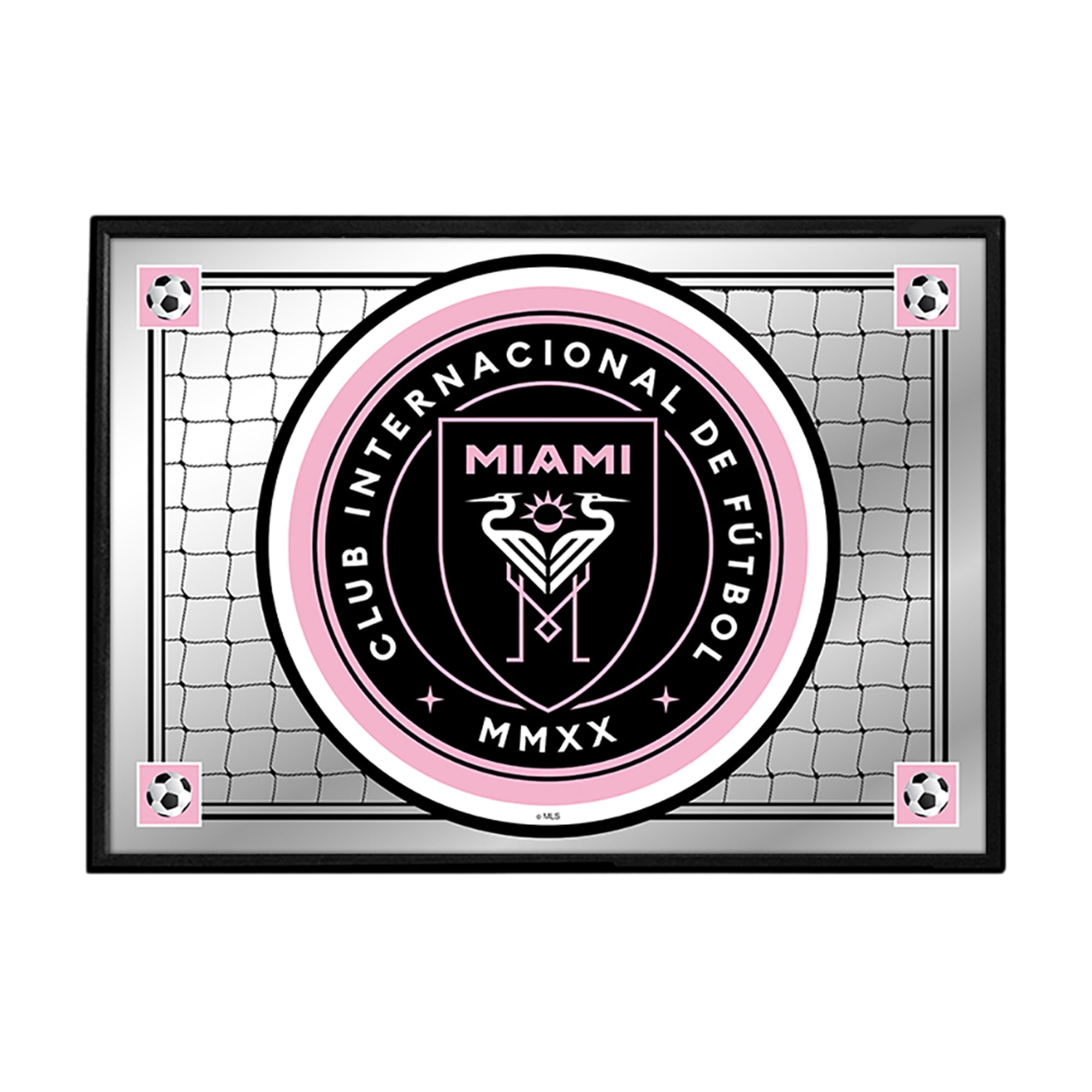 Inter Miami CF 27" x 19" Framed Mirrored Wall Sign - Walmart.com