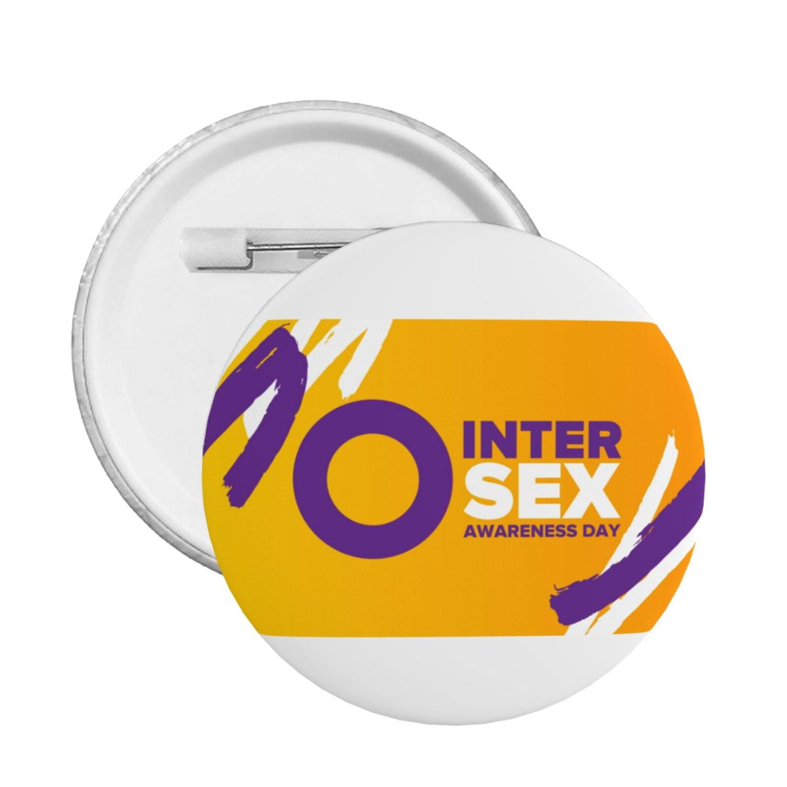 Inter Sex Awareness Day Circular Button Fashion Badge Decoration Backpack Clothing Suitable For