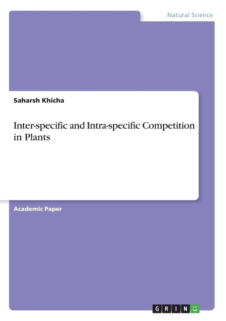 Inter-Specific And Intra-Specific Competition In Plants - Walmart.com