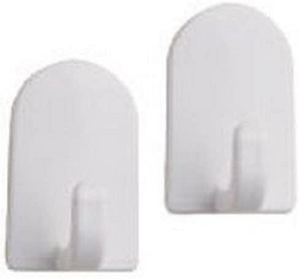 InterDesign 14101 White Plastic Hook With Self Adhesive Backing ...