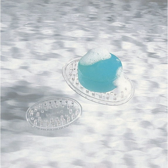 InterDesign iDesign Clear Plastic Bath Bar Soap Dish Holder, 2Pk ...