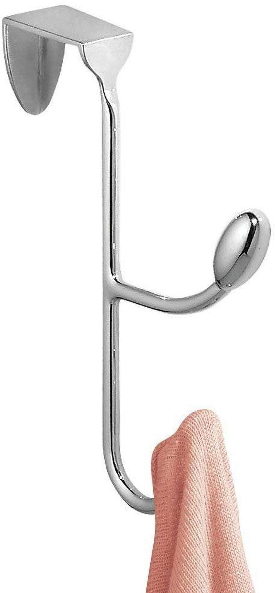 InterDesign 76500 Over The Door Double Hook Rack, Chrome Finish ...