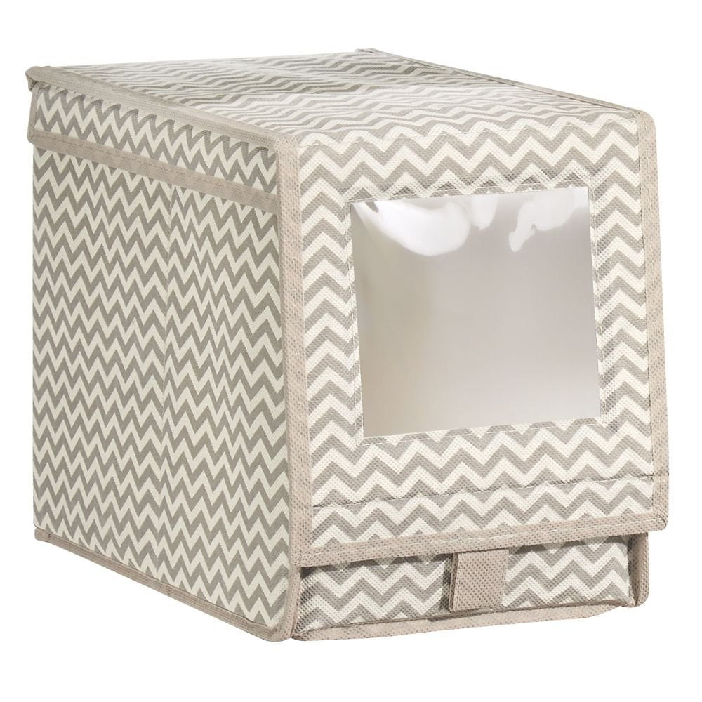 InterDesign Axis Fabric Foldable Storage Box for Shoes Boots and Pumps ...