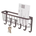 InterDesign Axis Mail Holder and Key Rack â€“ Wall Mounted Letter ...