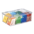 InterDesign Binz Tea Bag Organizer Box - Kitchen Cabinet Storage, Clear ...