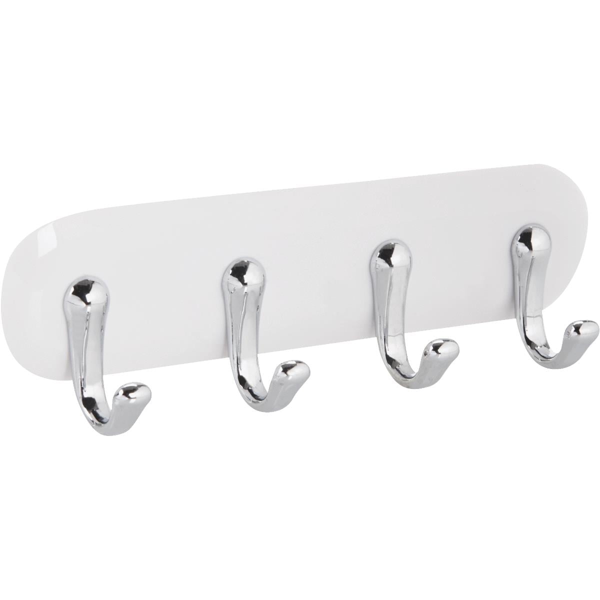 InterDesign 54472 York Lyra Wall Mounting Key Rack, White & Chrome ...