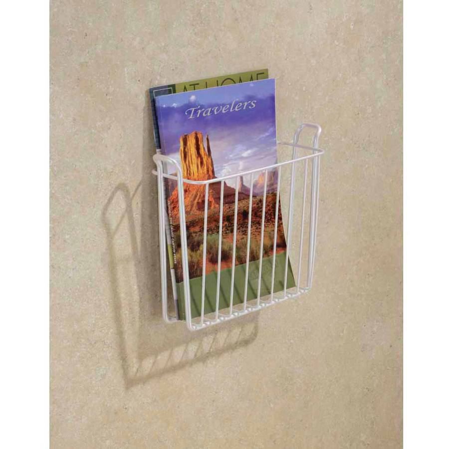 InterDesign Classico Wall Mount Magazine Holder, Pearl White - Walmart.com