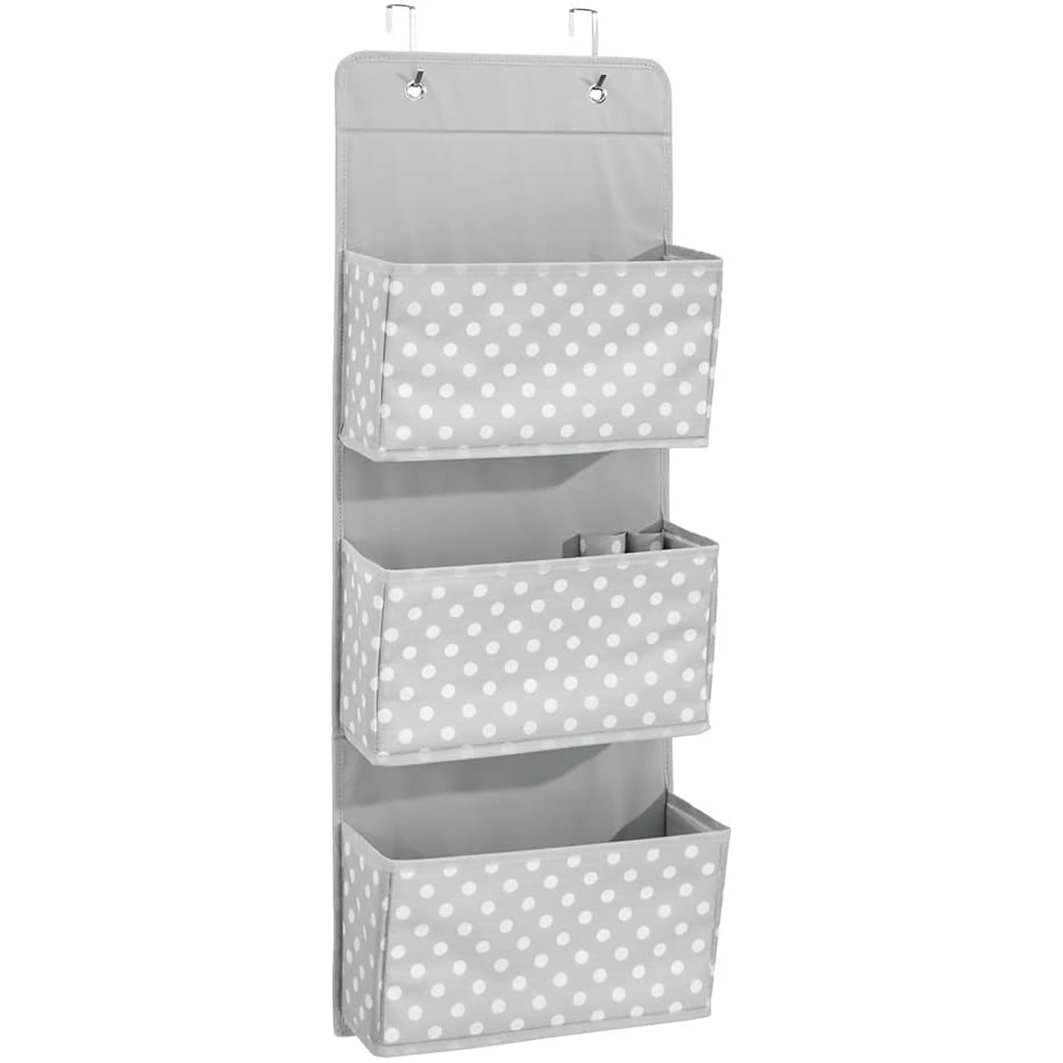 InterDesign ID jr Fabric Over Door Hanging Organizer 3 Pocket, Gray ...