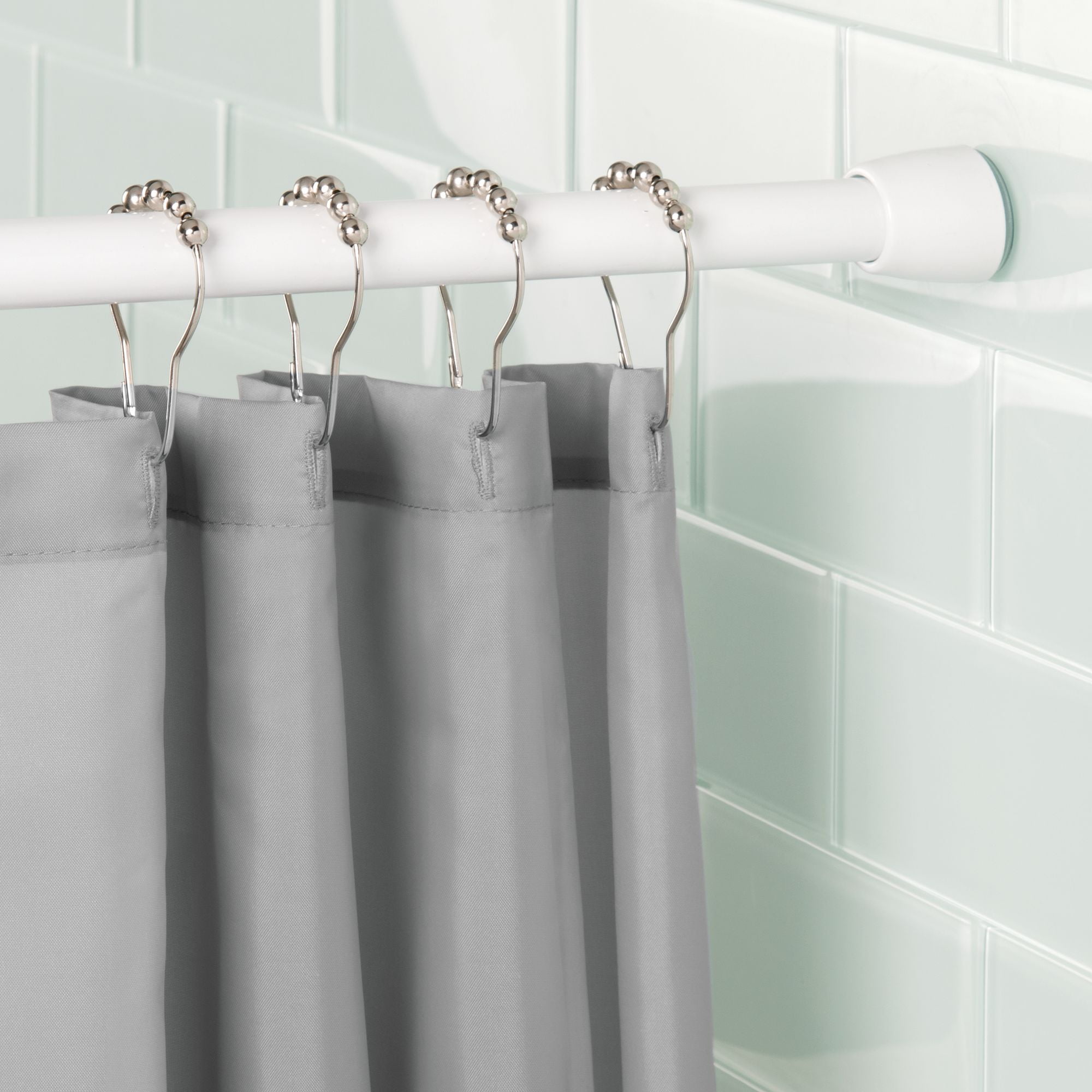 InterDesign Shower Curtain Tension Rod - White, Small, 26-42" - Walmart.com