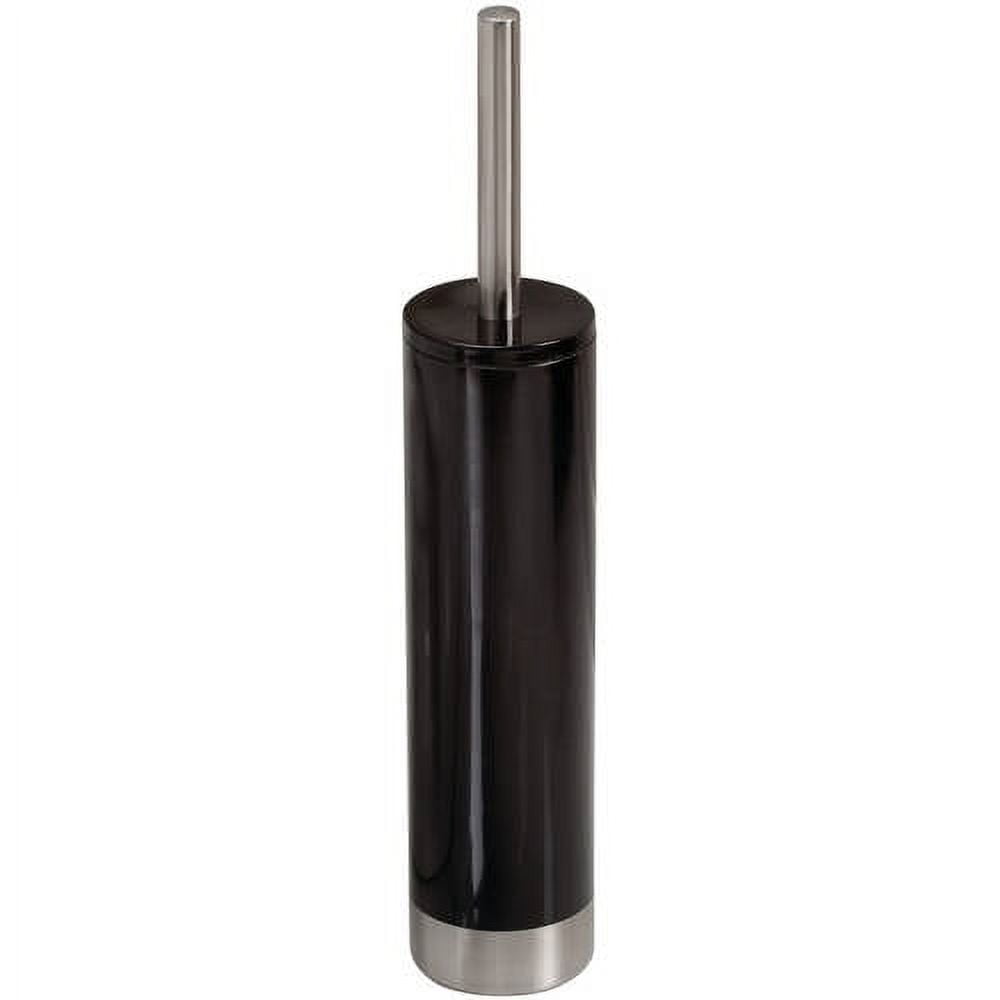 InterDesign Slim Bowl Brush and Canister set, Black/ Brushed - Walmart.com