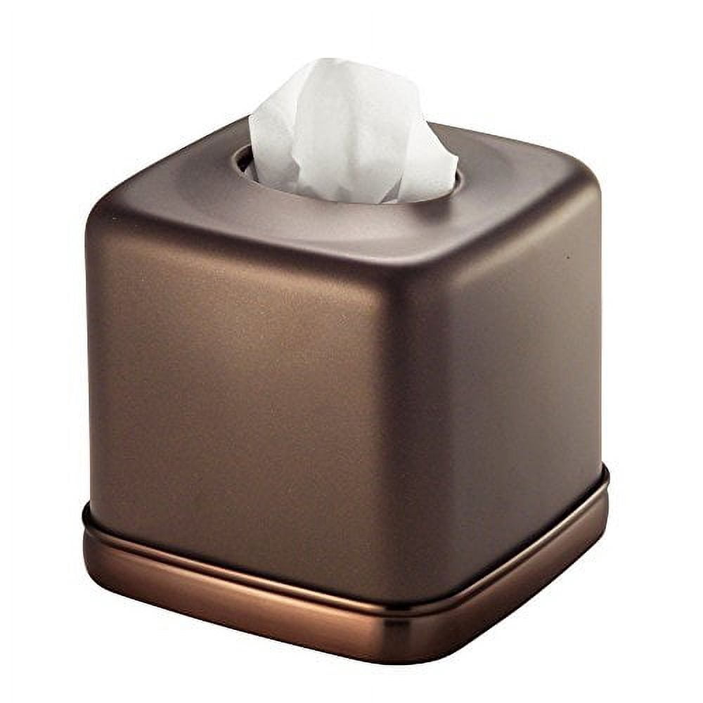 InterDesign York Metal Facial Tissue Box Cover/Holder for Bathroom ...