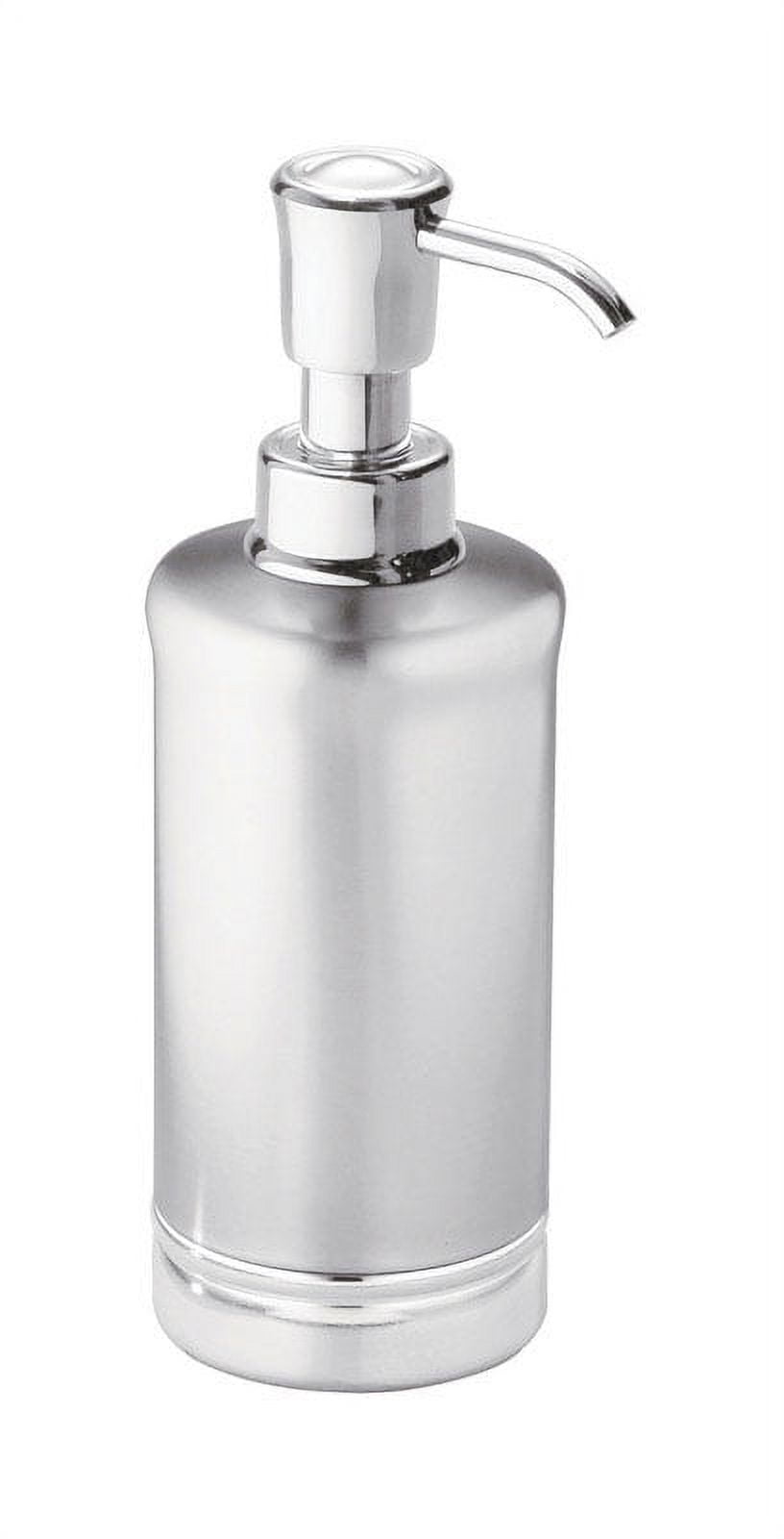 InterDesign York Metal Soap Dispenser 8.25 in. H x 3-1/2 in. W x 3-1/2 ...