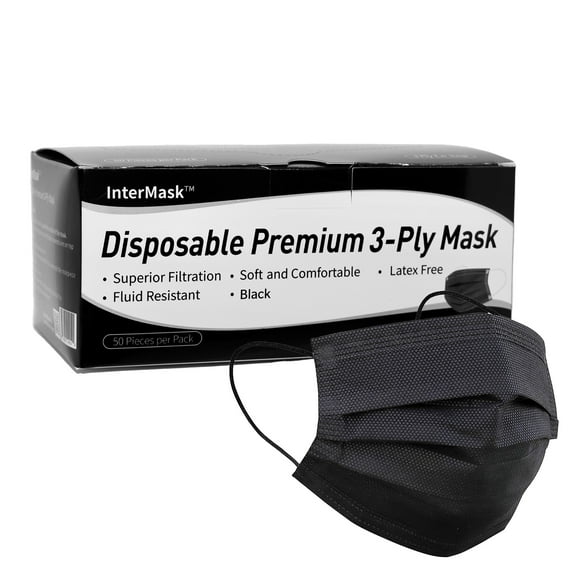 All Black Disposable Mask