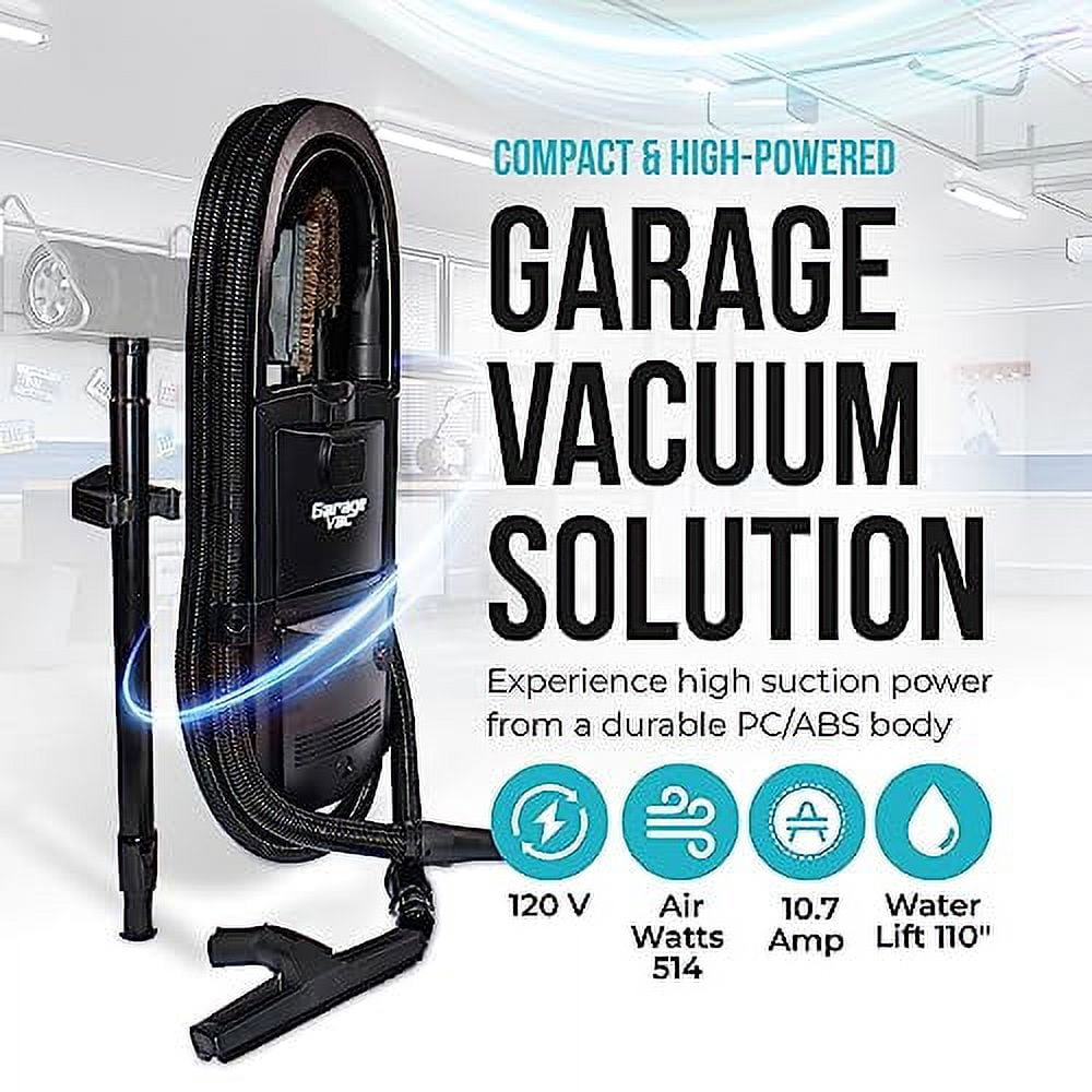 InterVac Wall-Mounted Garage Vacuum Cleaner, 1 Gallon, for RVs, Boats ...
