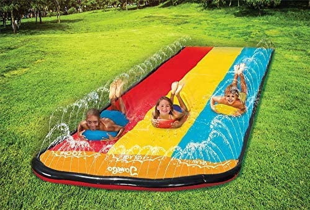 Intera Triple Lane Slip, Splash and Slide for Backyards | Water Splash ...