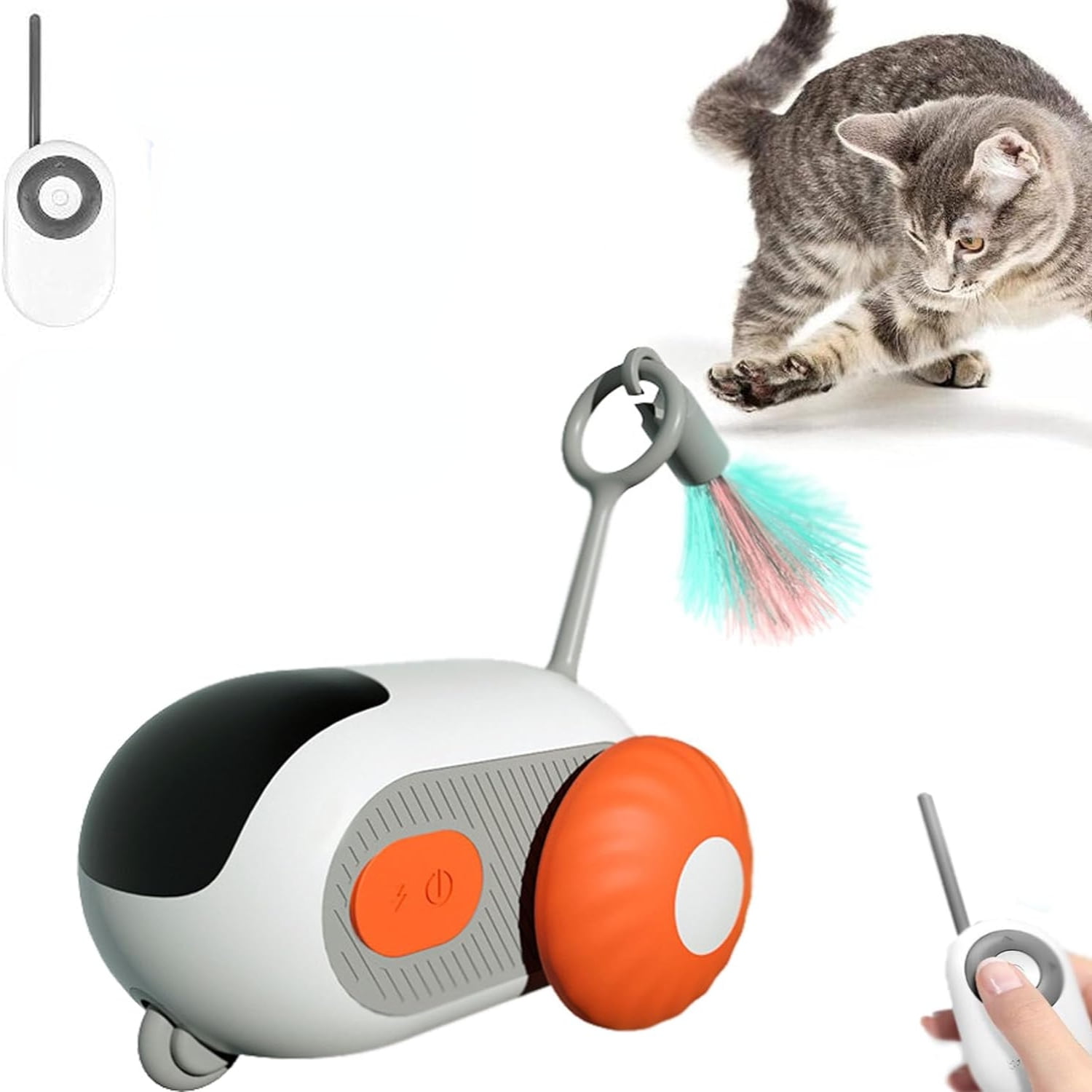 Interactive 2.0 Teazys Cat Toy with Gravity-Sensing Movement and Remote ...