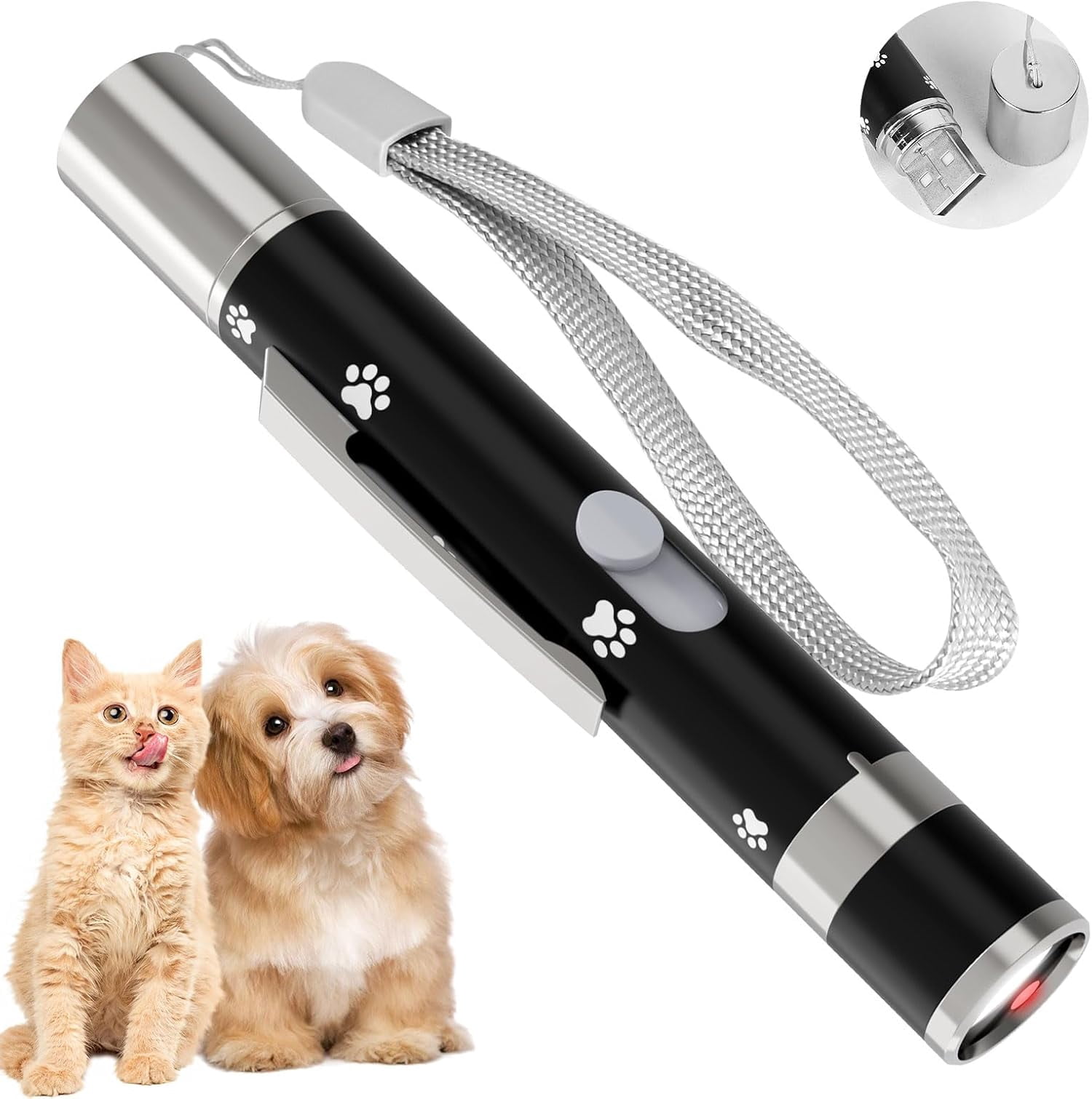 , Interactive , 3 Light Modes & 5 Adjustable Patterns, Portable Kitten ...