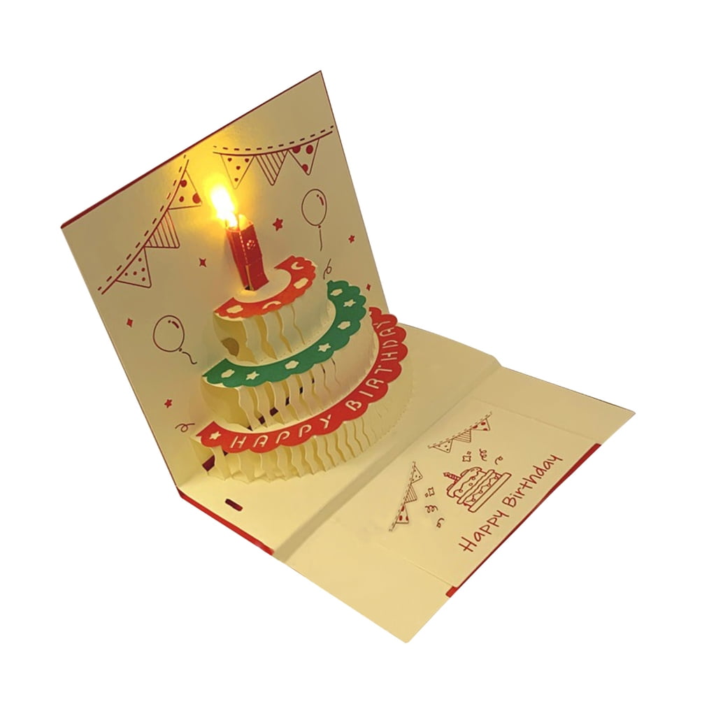 Interactive 3D Birthday Cake Card Funny 3D Multilayer Birthday Cake ...