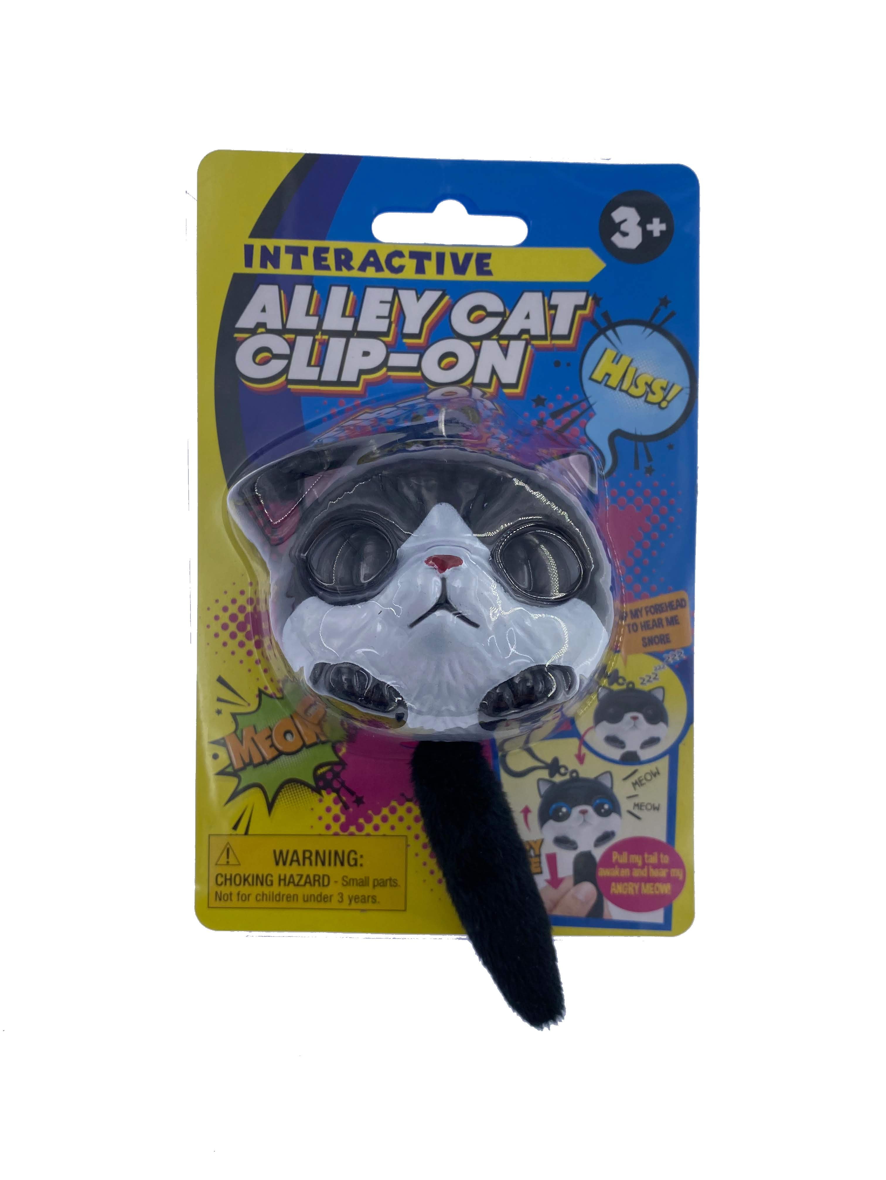 Interactive Alley Cat Clip On Keychain- Sounds Toy Novelty Gift ...