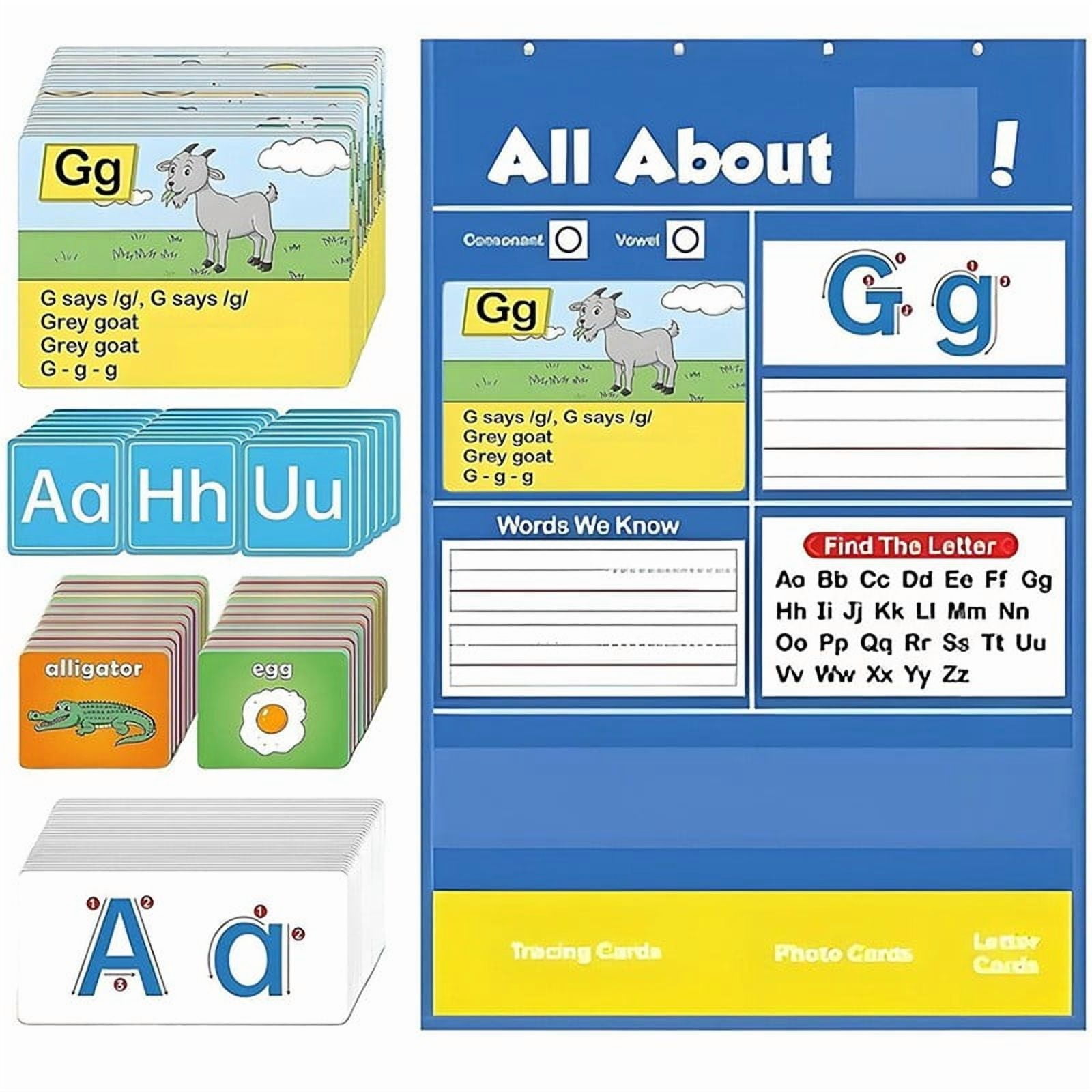 Interactive Alphabet Learning Pocket Chart for Early Education ...