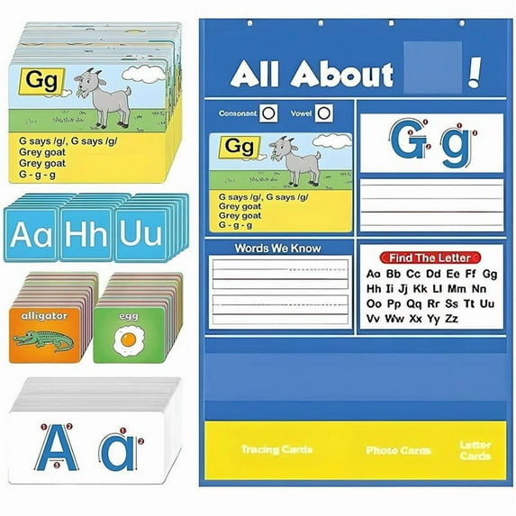 Interactive Alphabet Learning Pocket Chart for Early Education ...
