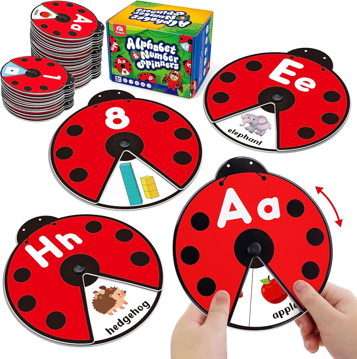 Interactive Alphabet Learning Toy - ABC Number Letters Spinning Game ...