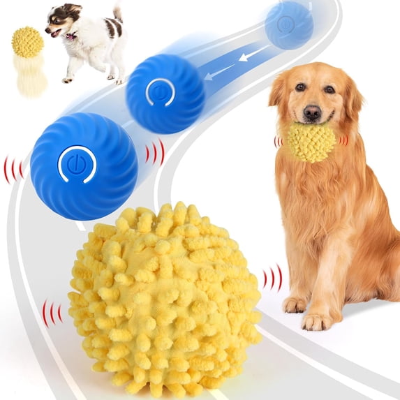 Interactive Ball for Dogs, Automatic Moving Dog Toy Ball with Cover ...