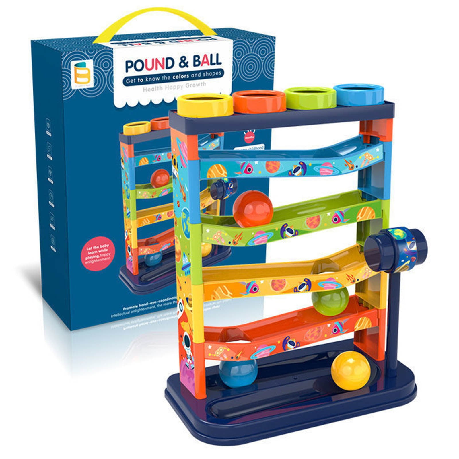 Interactive Ball Drop Toy Station | 5-Track Hammer & Pound Set ...