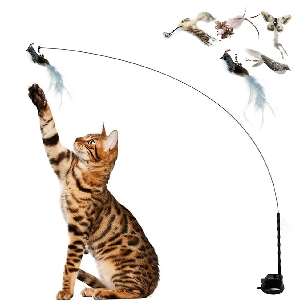 Interactive Bird Simulation Cat Toy Set Realistic & Colorful with ...