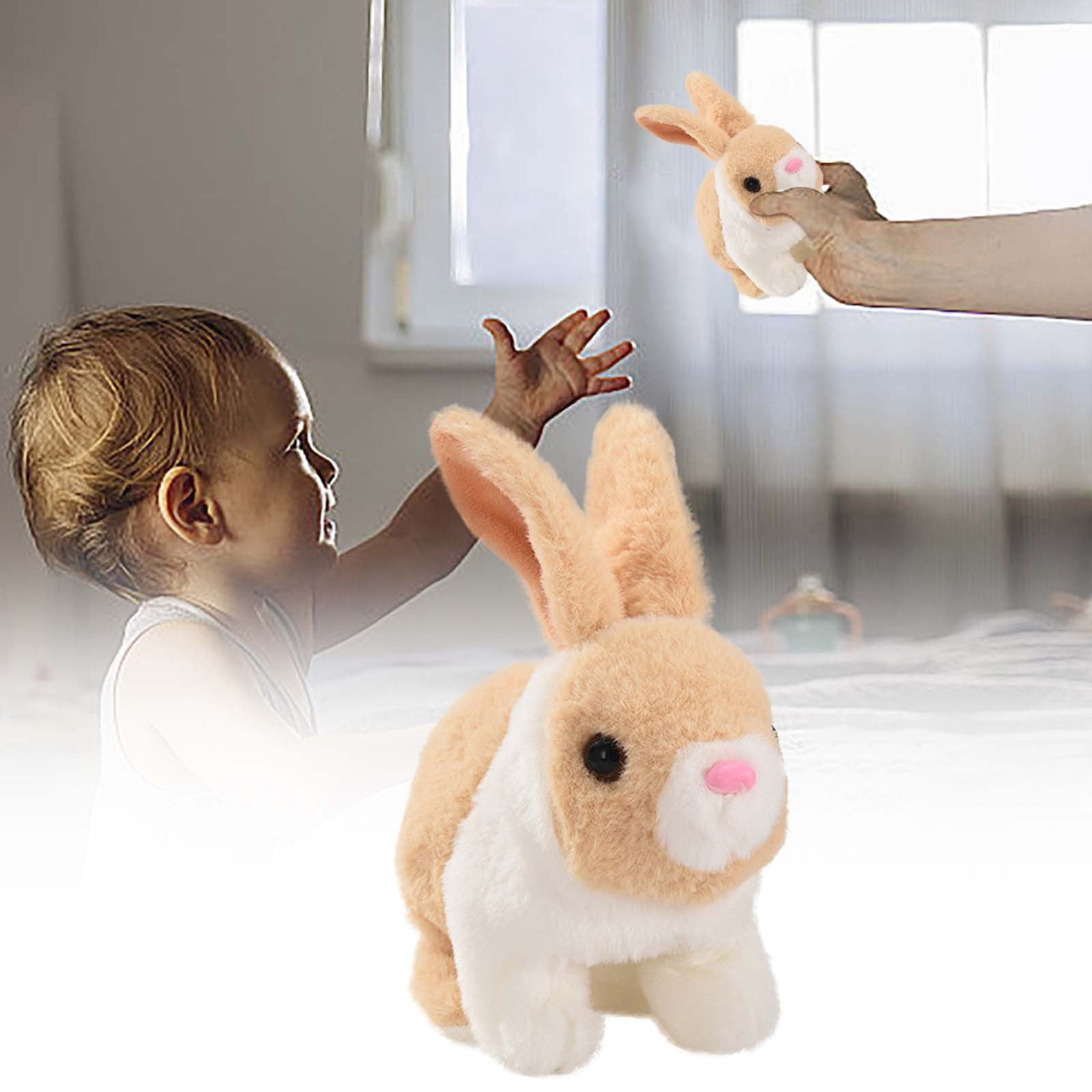 Interactive Bunny Toy Realistic Jumping Bunny for Kids Handmade Stuffed ...