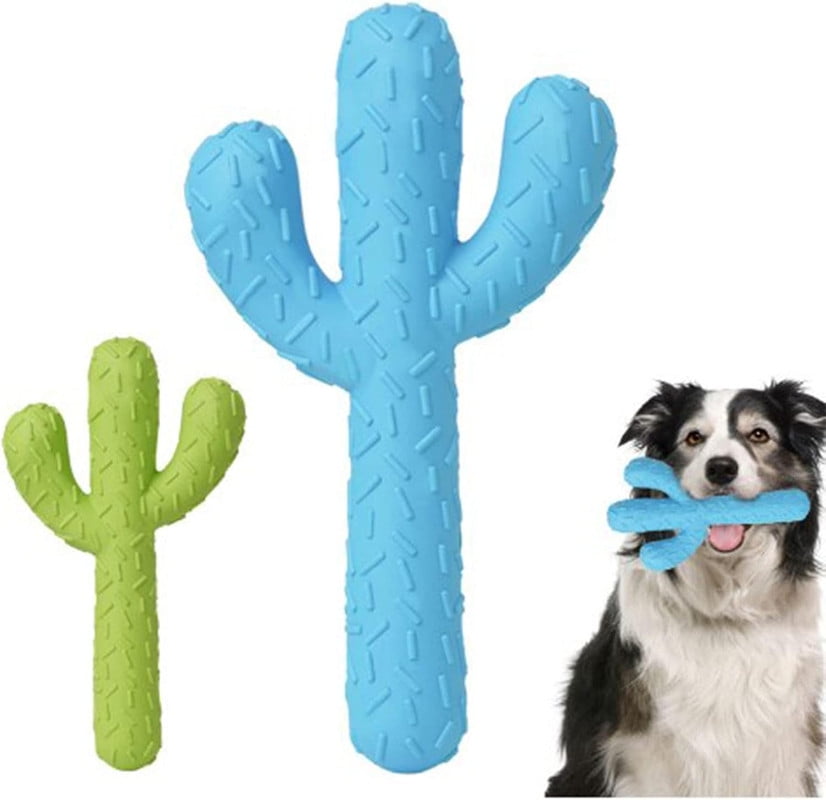Interactive Cactus Dog Toy - Chew-Resistant Rubber for Training & Teeth ...