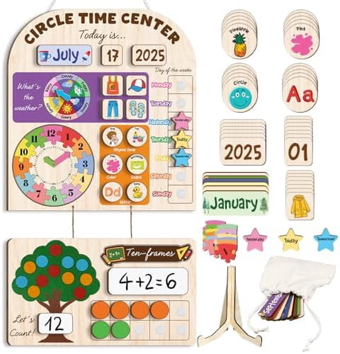 Interactive Calendar for Kids Ages 3-8, Circle Time Learning Center ...