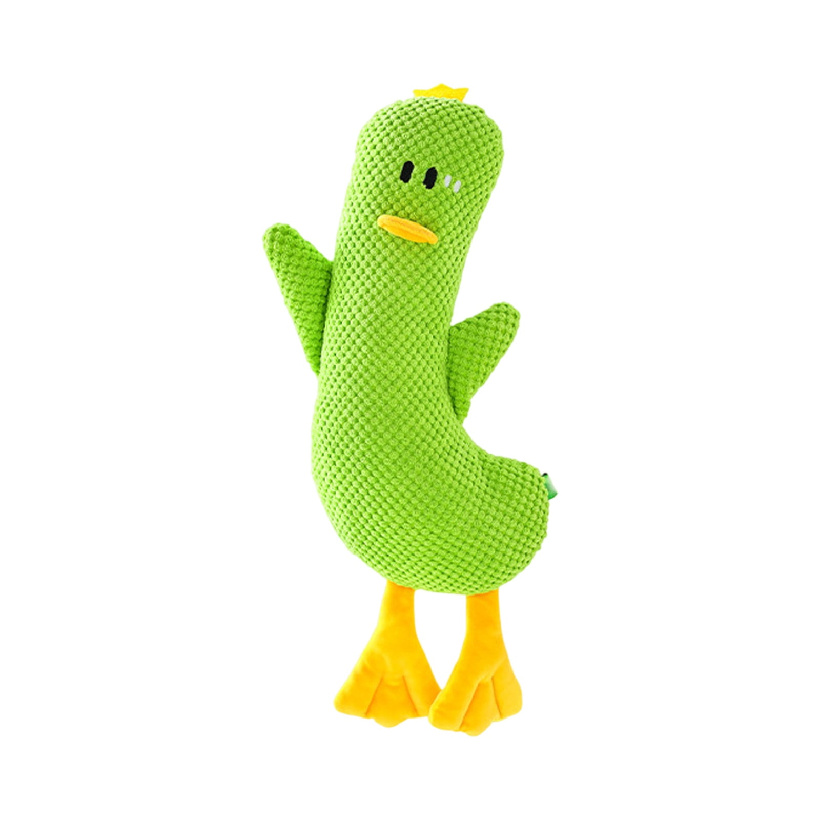 Interactive Calming Duck Dog Cat Toy, Plush Squeaky Pillow with Crinkle ...
