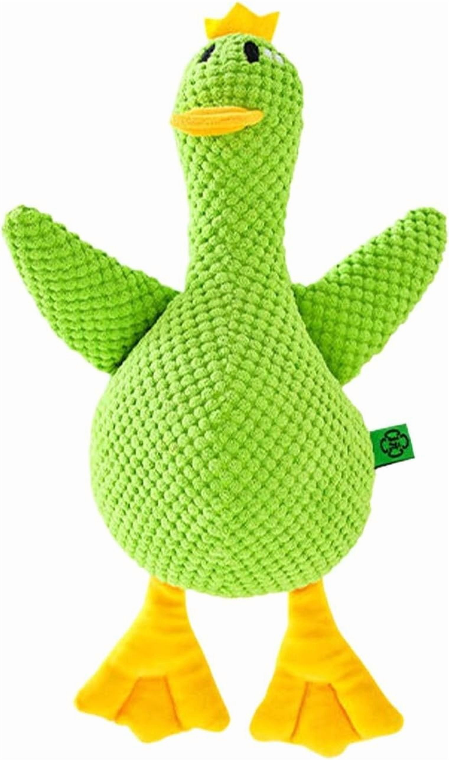 Interactive Calming Duck Dog Toy - Plush Squeaky Pillow with Crinkle ...