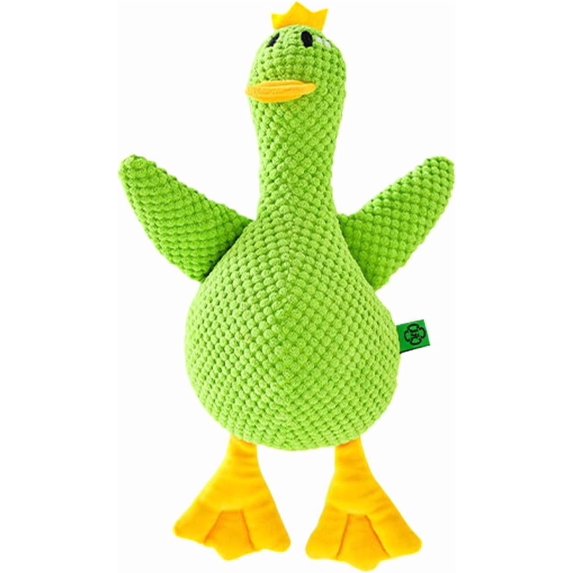 Interactive Calming Duck Dog Toy - Plush Squeaky Pillow with Crinkle ...