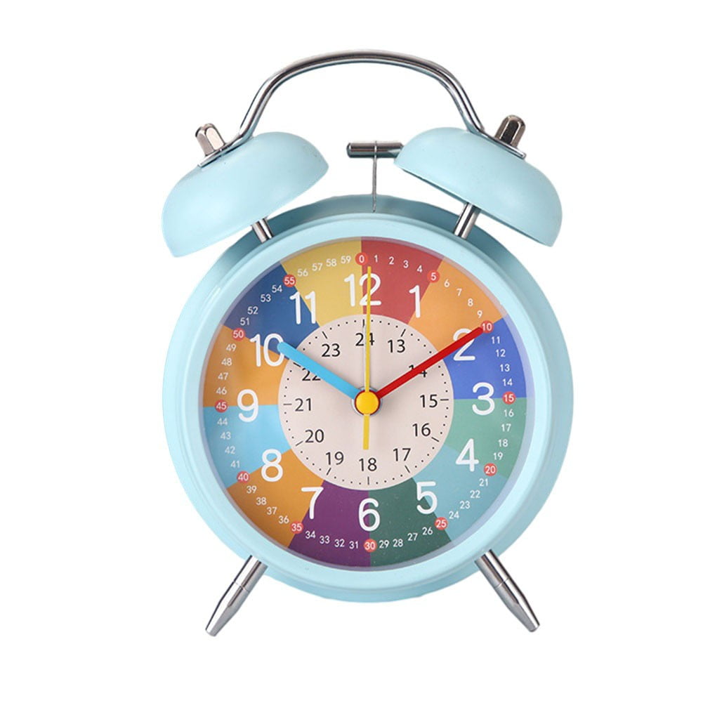 Interactive Cartoon Alarm Clock with Soft Night Light Silent Desktop ...
