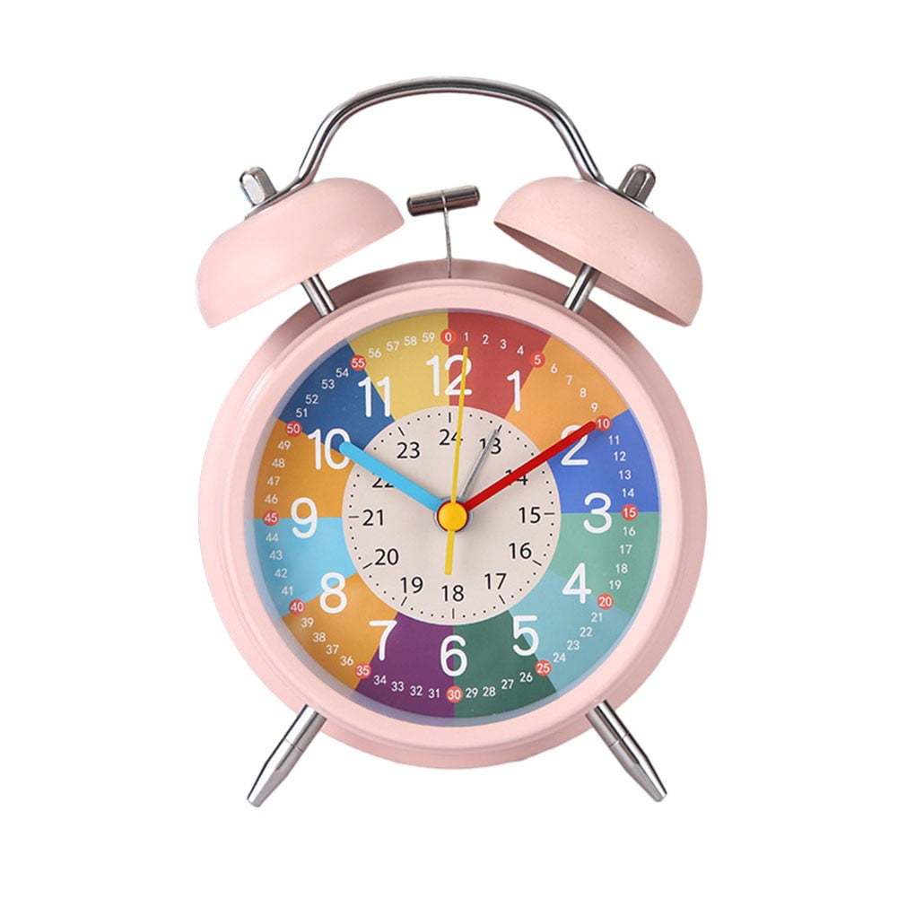 Interactive Cartoon Alarm Clock with Soft Night Light Silent Desktop ...