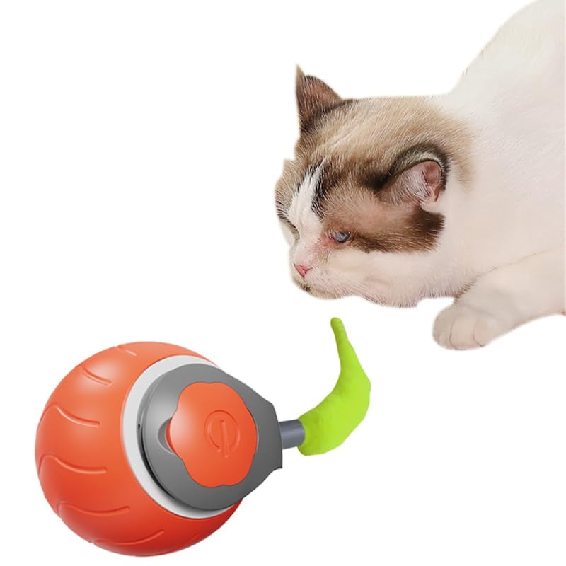 Interactive Cat Ball Toy Set, Three Speed Modes, Automatic Rolling ...