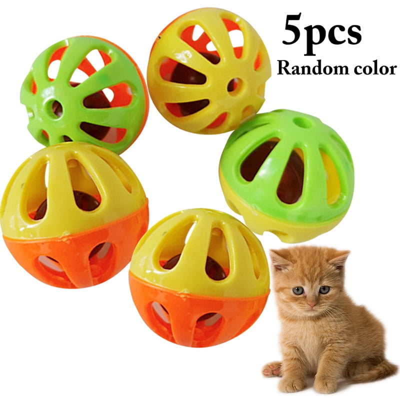 1.42in Cat Bell Toy Interactive Funny Plastic Cat Jingle Ball Toy Cat ...