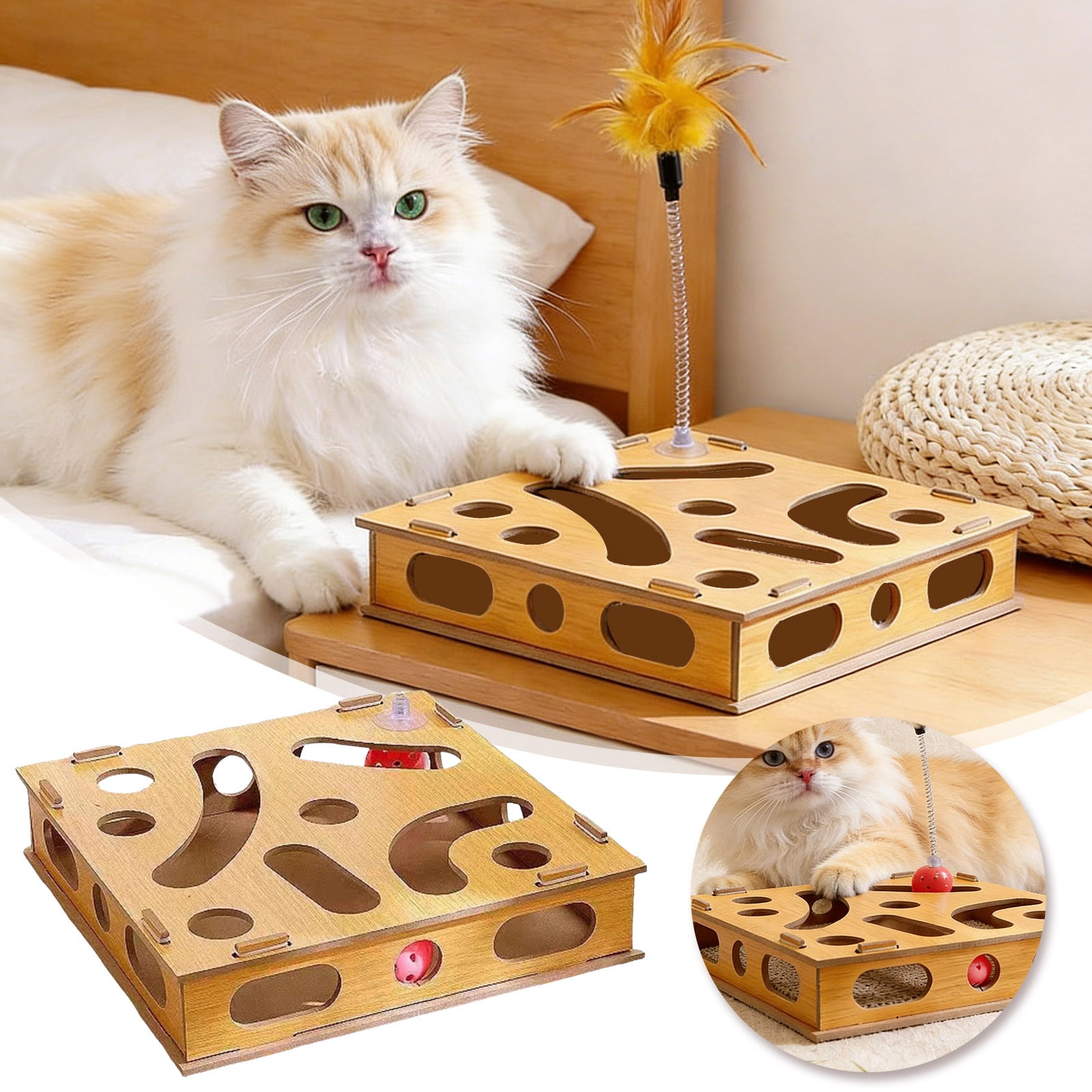 Interactive Cat Enrichment Toy Puzzle for Indoor Feline Entertainment ...