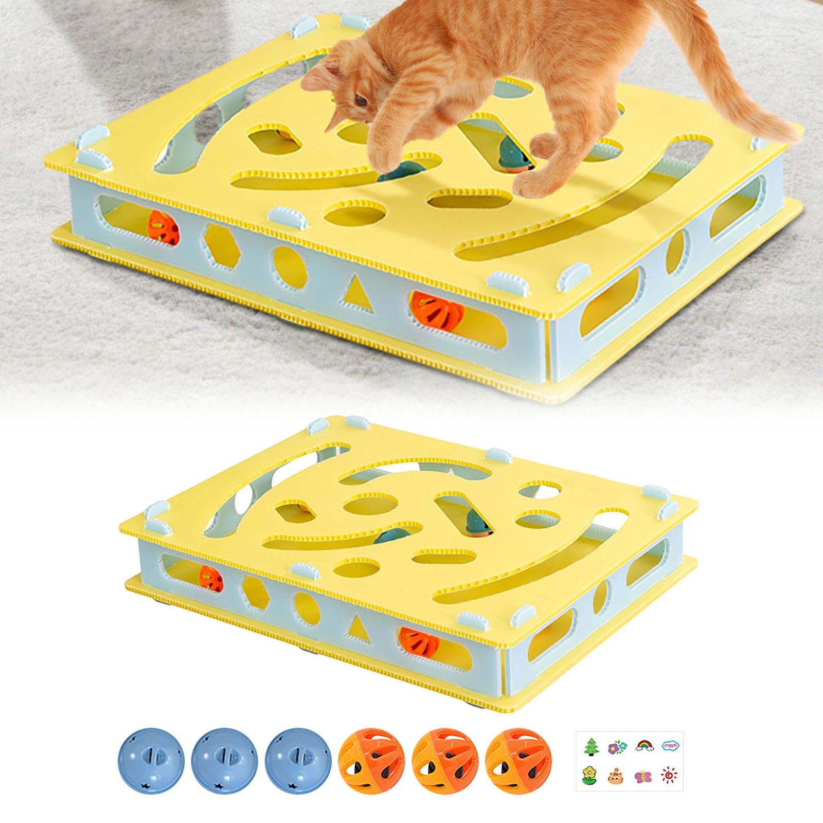 Interactive Cat Enrichment Toy with Maze Digging Game for Indoor Brain ...