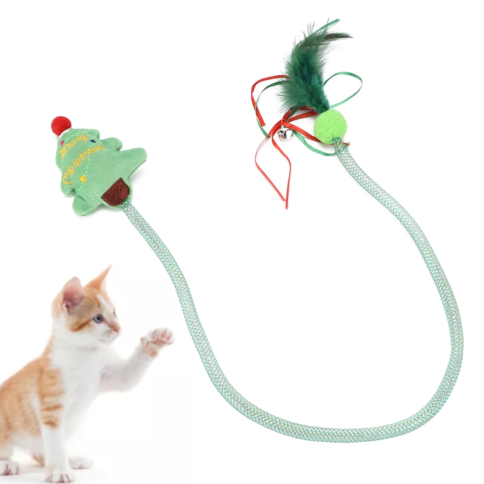 Interactive Cat Feather Toyss, Cat Teaser Retractable, Hanging Cat Toys ...