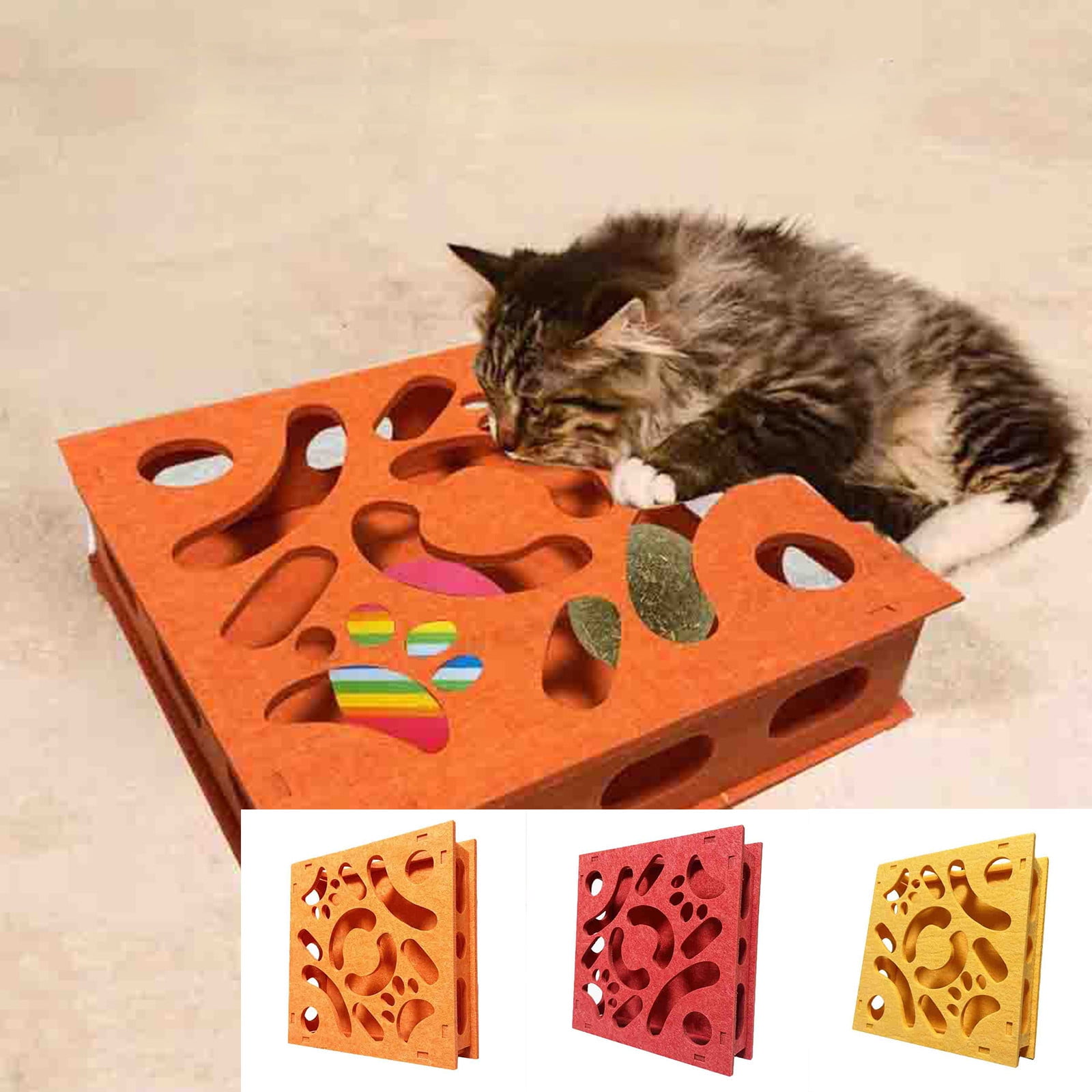 Interactive Cat Maze Toy,Intelligence Training Box With Treat Dispenser ...